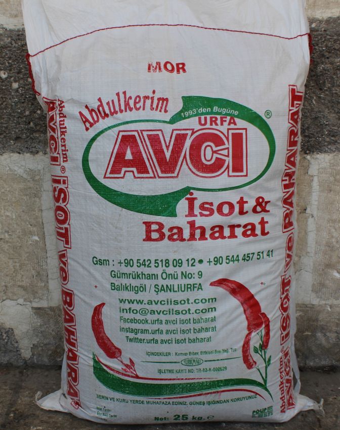 Urfa Ev Yapımı Mor isot 25 kg - Avcı İsot - Yöresel Şanlıurfa Ürünleri